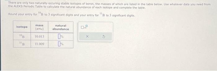 Solved There are only two naturally-occuring stable isotopes | Chegg.com