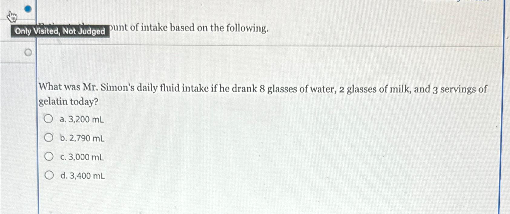 Solved Only Visited, Not Judged punt of intake based on the | Chegg.com