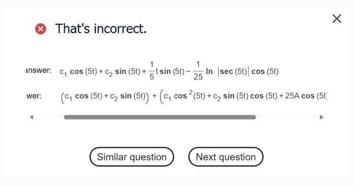 Solved the answer is incorrect please solve this another | Chegg.com
