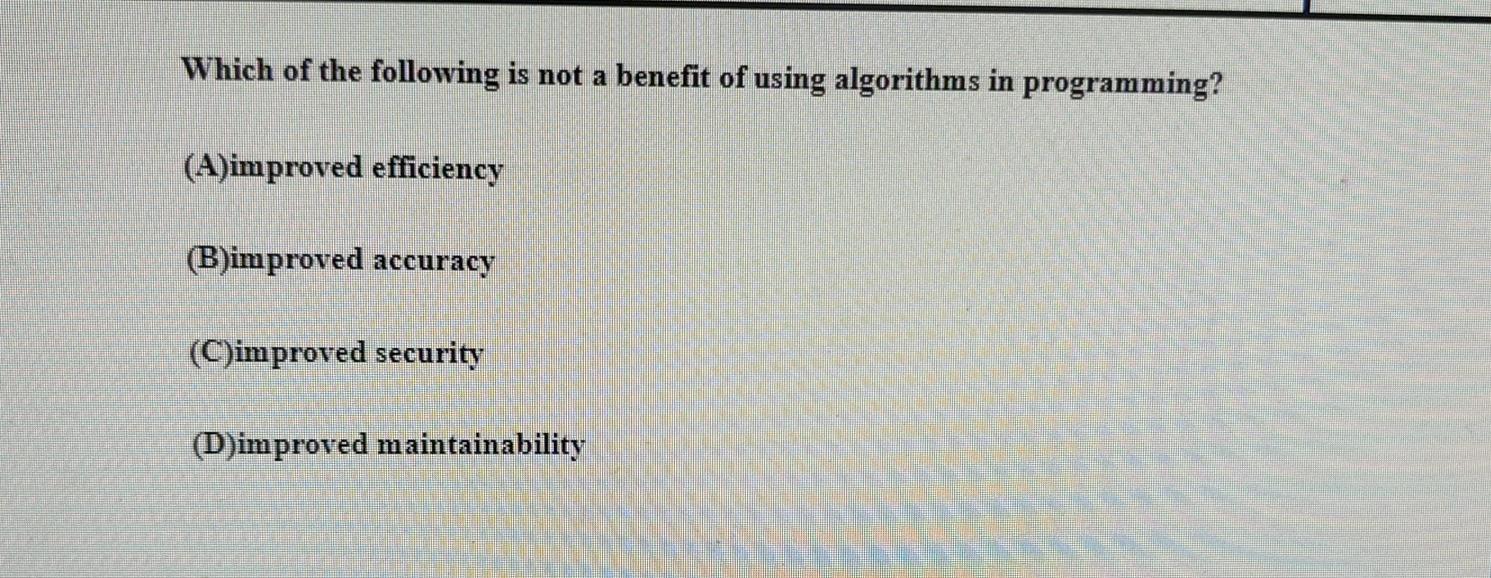 Solved Which of the following is not a benefit of using | Chegg.com