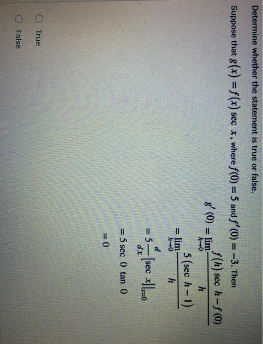 Solved Determine whether the statement is true or false. If | Chegg.com