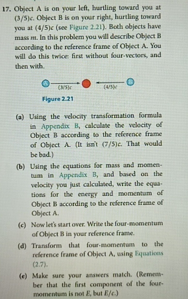 Solved Object A ﻿is on your left, hurtling toward you at | Chegg.com