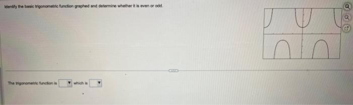 Solved Bentify the basic trigonometric function graphed and | Chegg.com