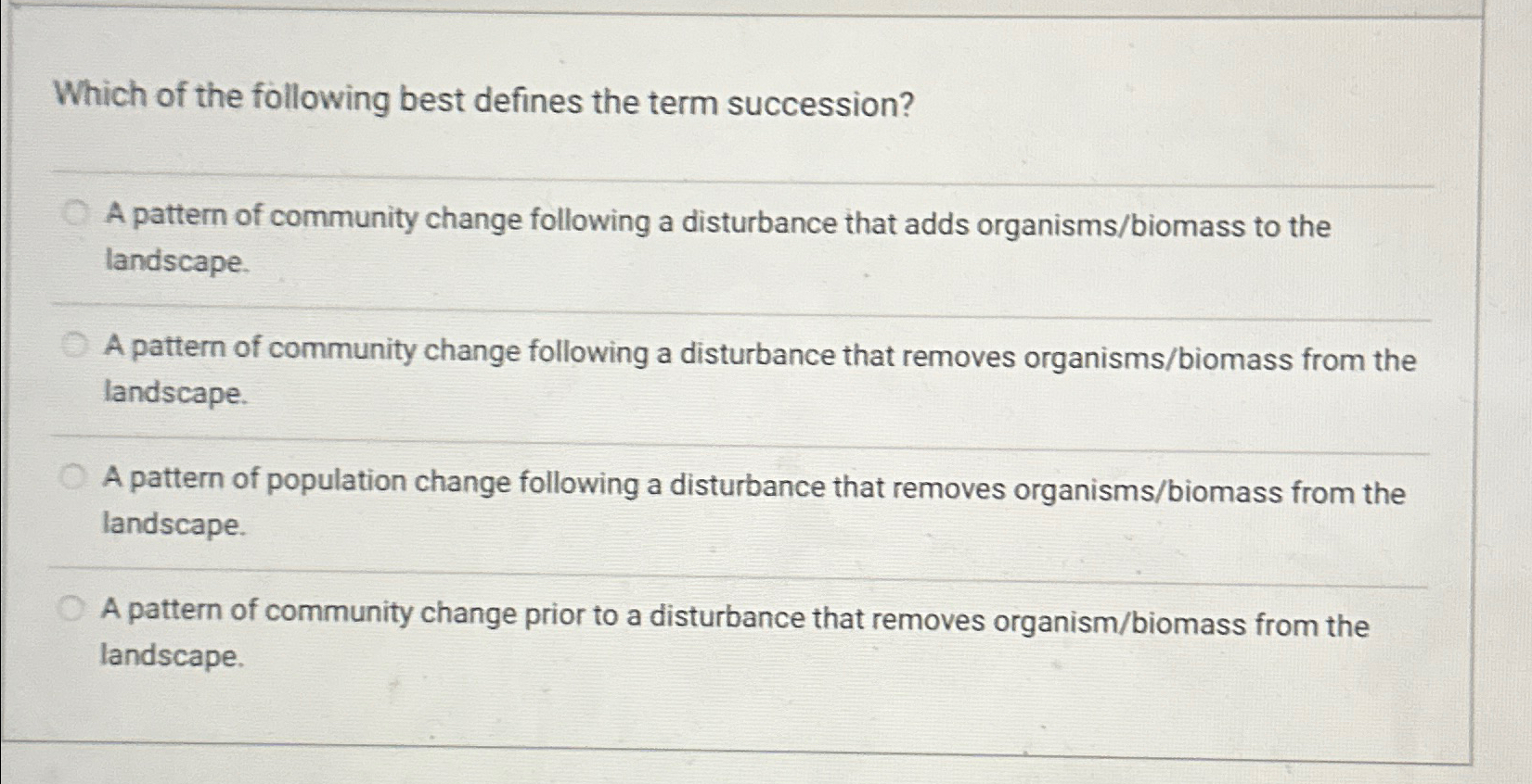 Solved Which of the following best defines the term | Chegg.com