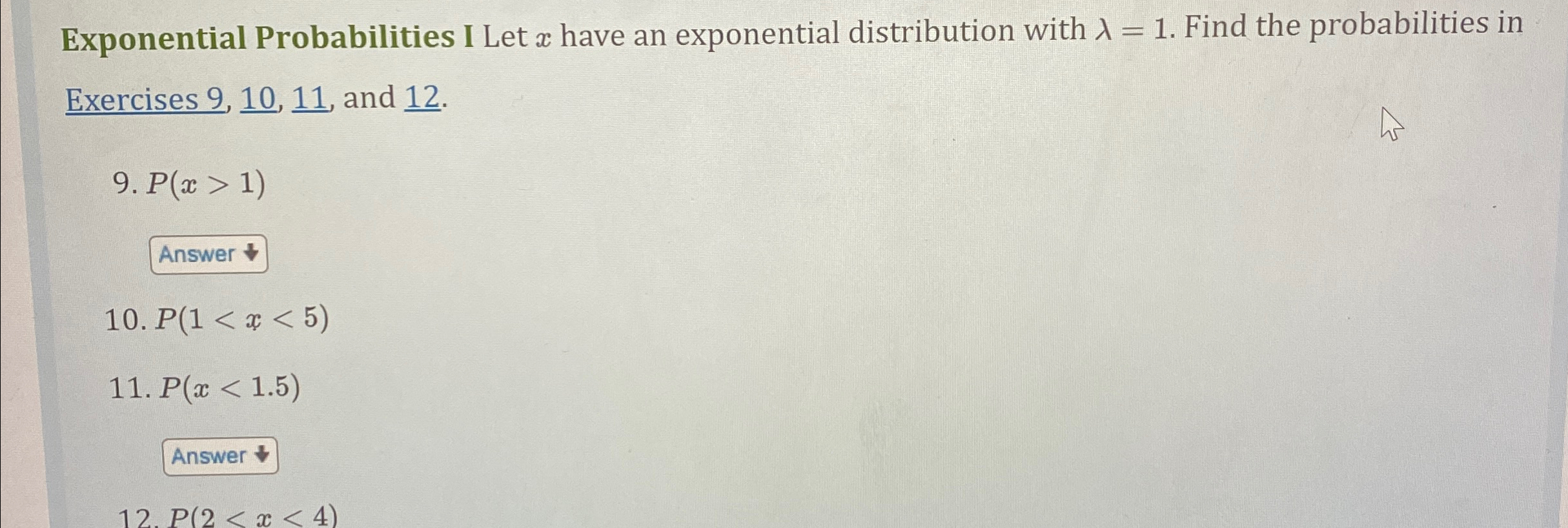 Solved Exponential Probabilities I Let x ﻿have an | Chegg.com