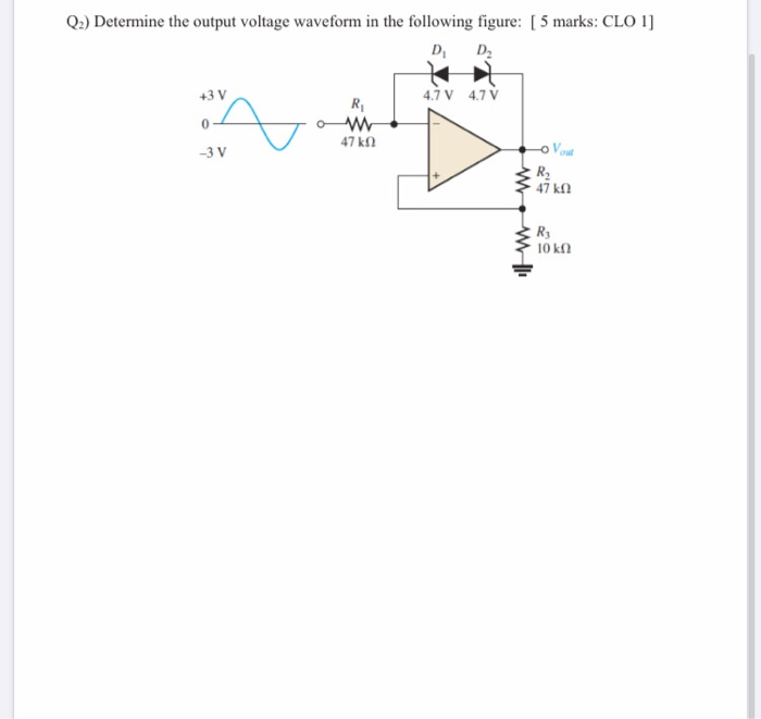 Solved Q2) Determine the output voltage waveform in the | Chegg.com