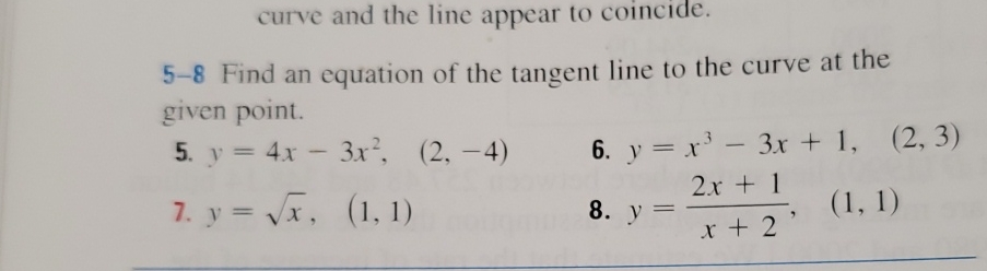 Solved curve and the line appear to coincide.5-8 ﻿Find an | Chegg.com