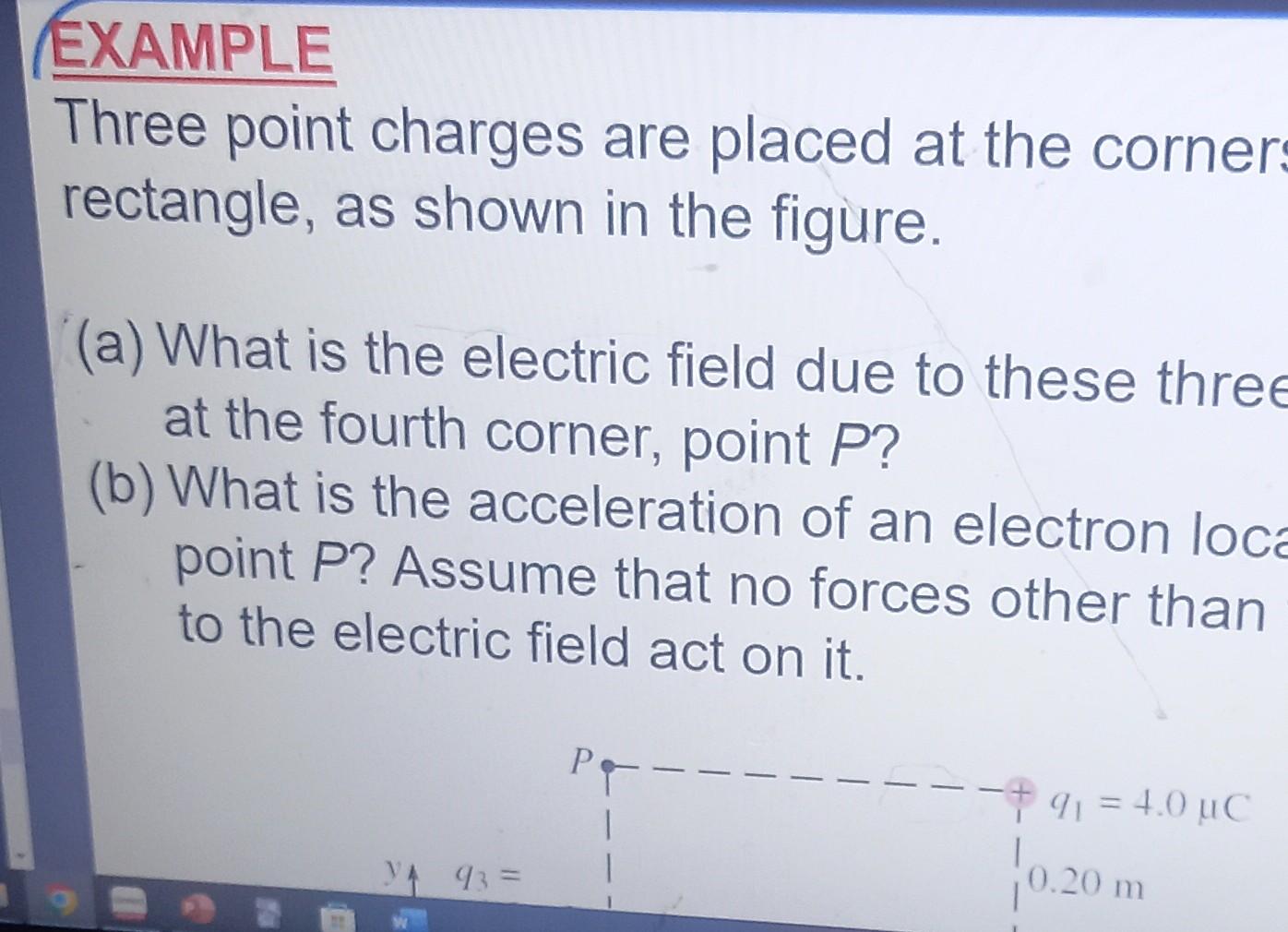 Three point charges are placed at the corner | Chegg.com