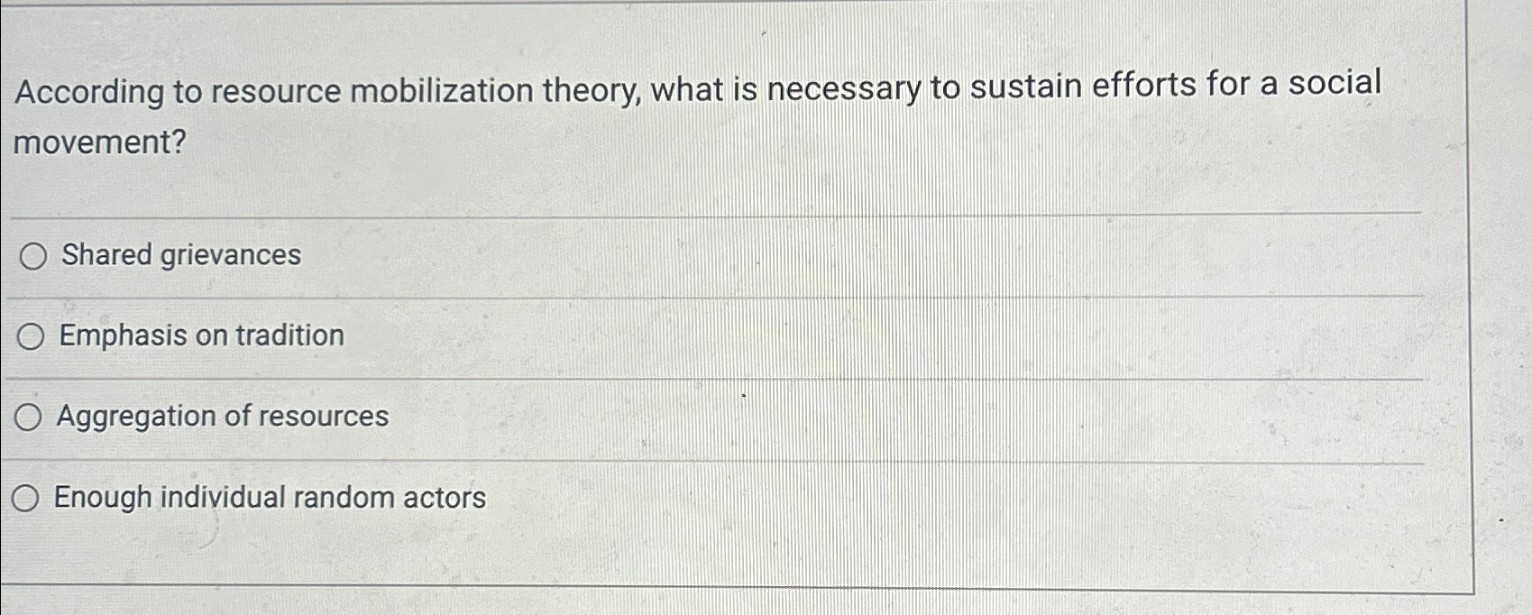 Solved According to resource mobilization theory, what is | Chegg.com