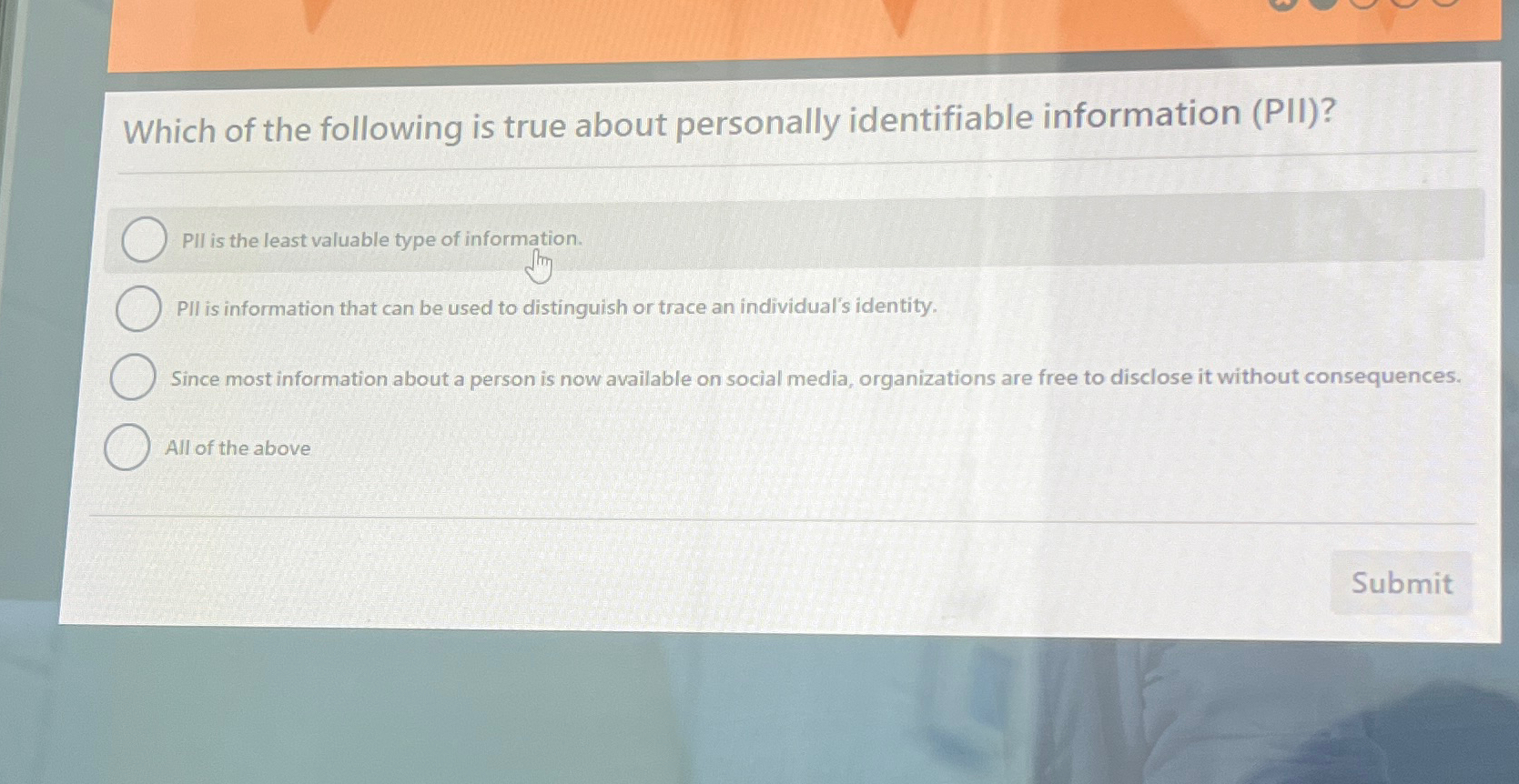 Solved Which of the following is true about personally | Chegg.com