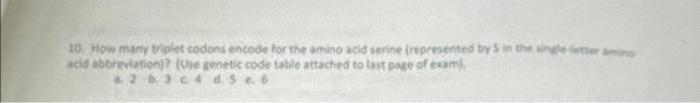 Solved 30. How mamy triglet codons encode for the amino add | Chegg.com