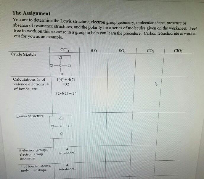 Solved Chem. 109: VSEPR Theory Objectives To learn how to | Chegg.com