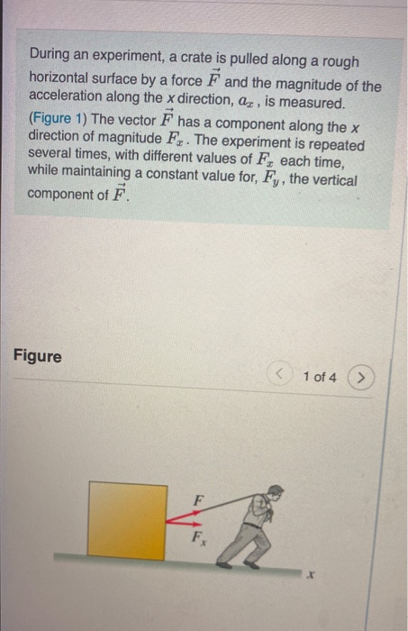 During an experiment, a crate is pulled along a rough | Chegg.com