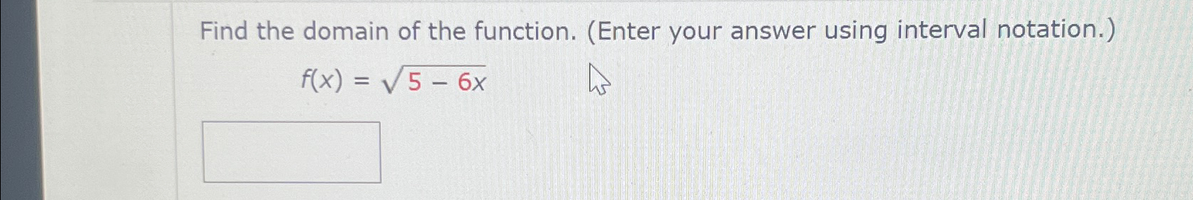 Solved Find the domain of the function. (Enter your answer | Chegg.com
