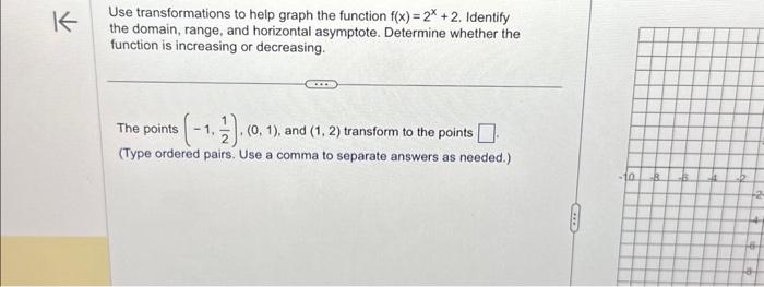 Use transformations to help graph the function | Chegg.com