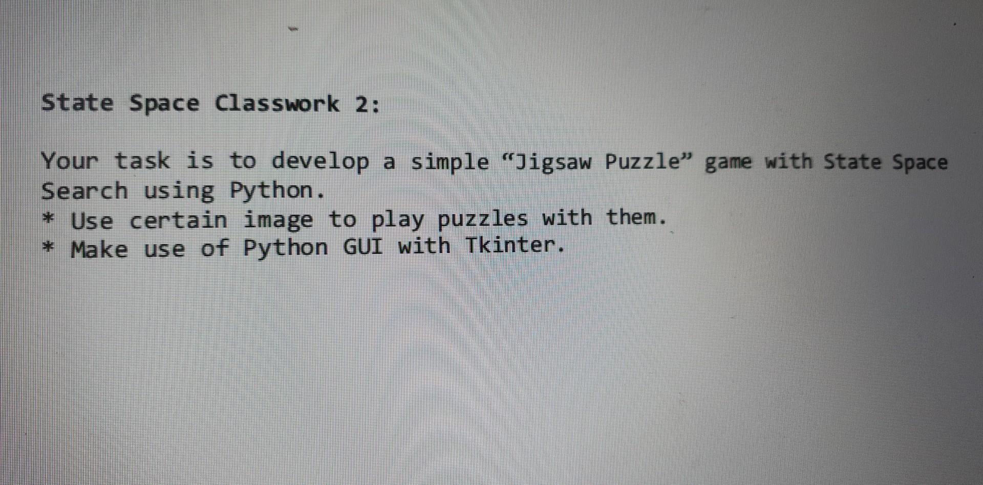 Solved State Space Classwork 2: Your task is to develop a | Chegg.com