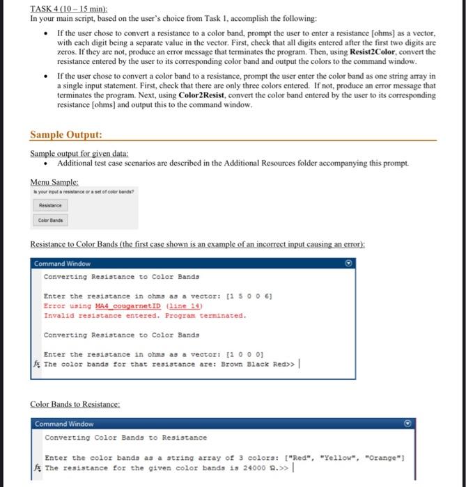 Solved Problem #2: Resistor Decoder Background: | Chegg.com