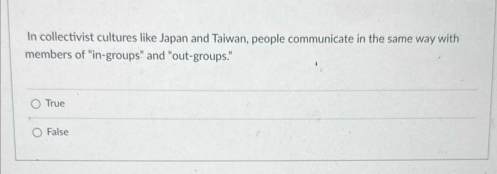 Solved In collectivist cultures like Japan and Taiwan, | Chegg.com