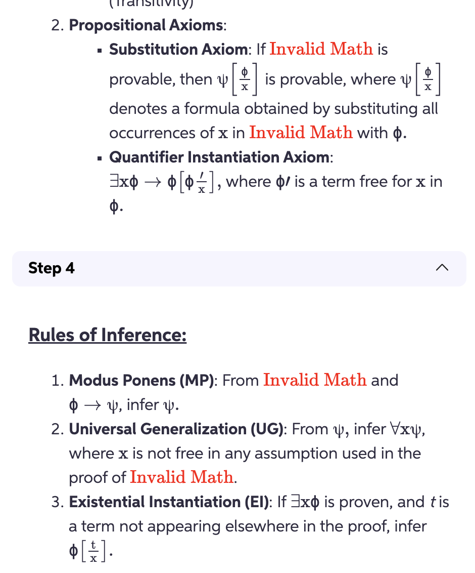 Solved what is invalid math | Chegg.com
