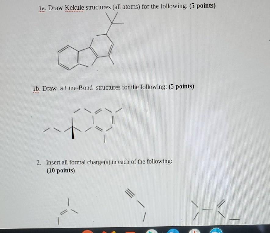 Solved 1a. Draw Kekule structures (all atoms) for the | Chegg.com