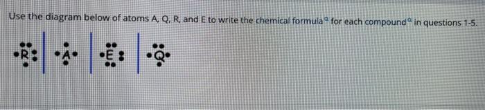 Solved 1. One atom of element A bonds with element E.2. Two | Chegg.com