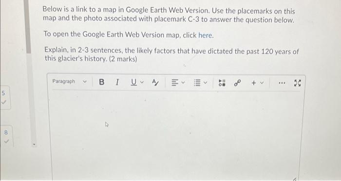 Solved Below is a link to a map in Google Earth Web Version. | Chegg.com