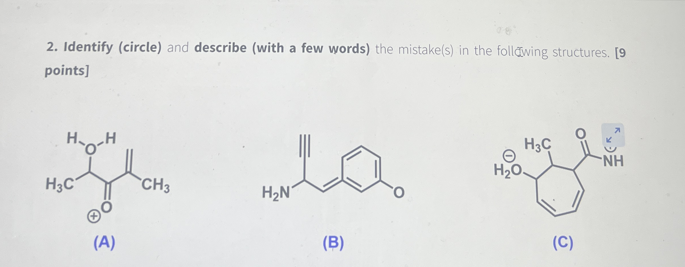 Solved Identify (circle) ﻿and describe (with a few words) | Chegg.com