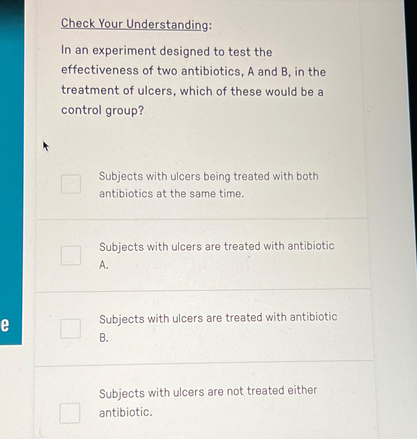 Solved Check Your Understanding:In an experiment designed to | Chegg.com