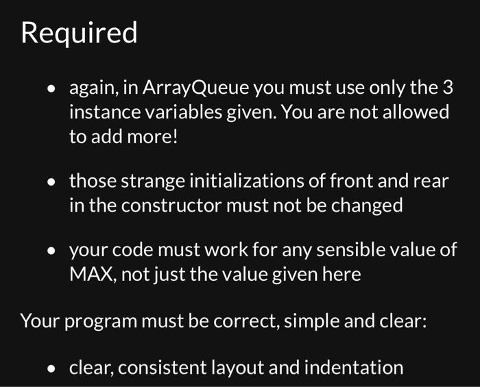 Solved Purpose Is To Implement A Queue Using A Circular