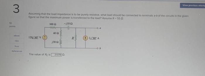 Solved Assuming that the load impedance is to be purely | Chegg.com