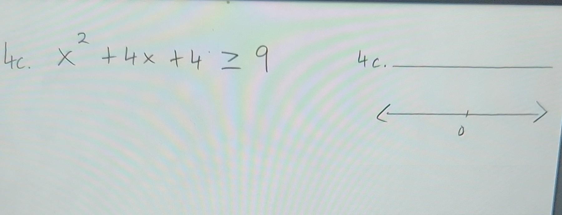 Solved x2+4x+4≥9 | Chegg.com