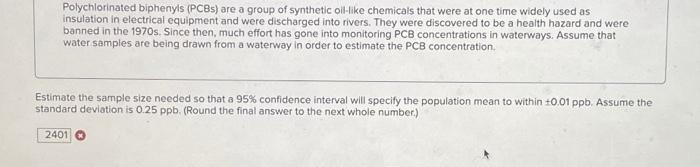 Solved Polychlorinated biphenyls (PCBs) are a group of | Chegg.com