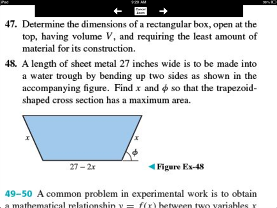 Determine the dimensions of a rectangular box, open | Chegg.com