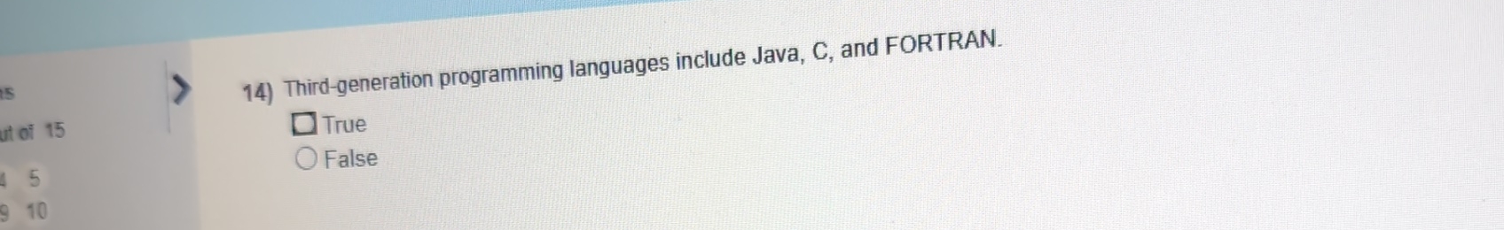 Solved Third-generation programming languages include Java, | Chegg.com