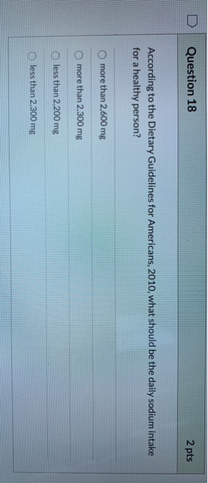 Solved Question 2 2 pts Which of the following is not an | Chegg.com