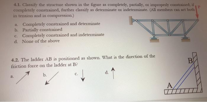 Solved 4.1. Classify the structure shown in the figure as | Chegg.com