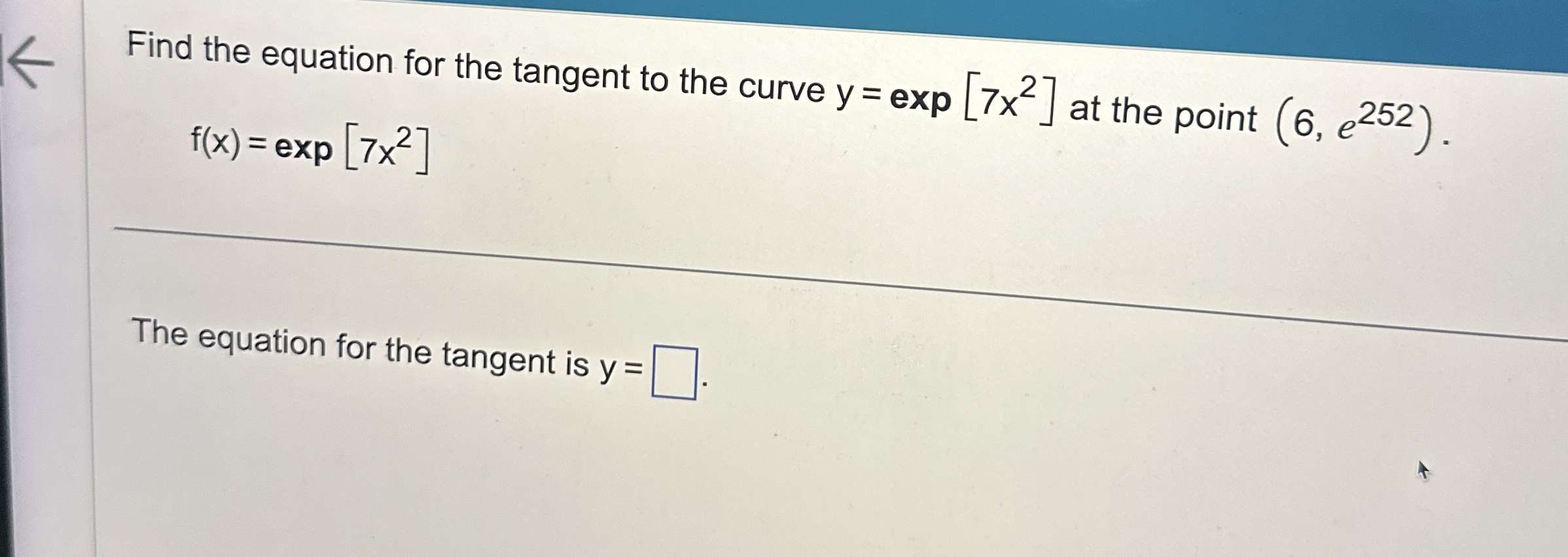 Solved Find the equation for the tangent to the curve | Chegg.com