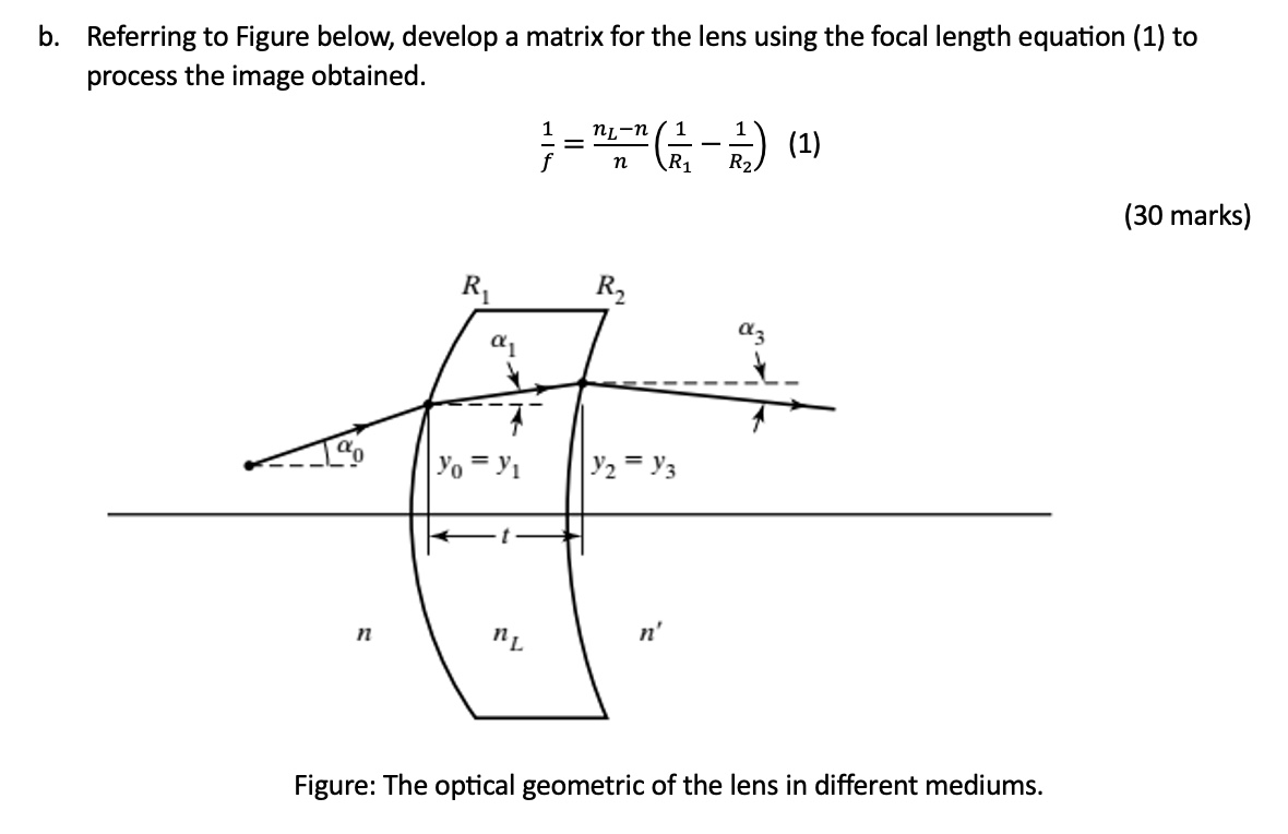 Solved b. ﻿Referring to Figure below, develop a matrix for | Chegg.com