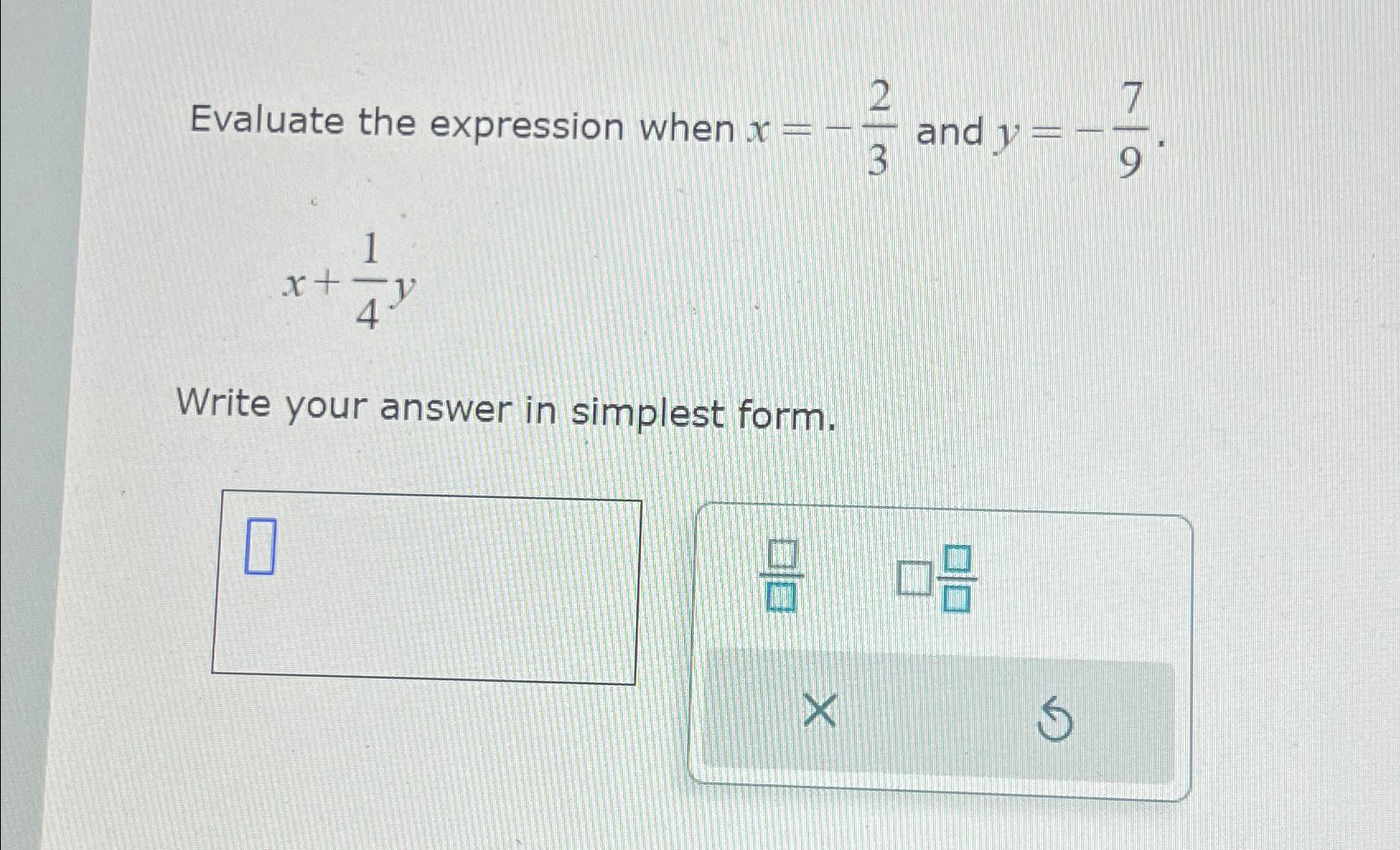 Solved Evaluate the expression when x=-23 ﻿and | Chegg.com