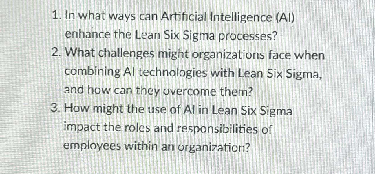 Solved In what ways can Artificial Intelligence (AI) | Chegg.com