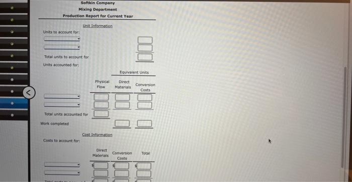 Solved Production Report, No Beginning Inventory Softkin | Chegg.com