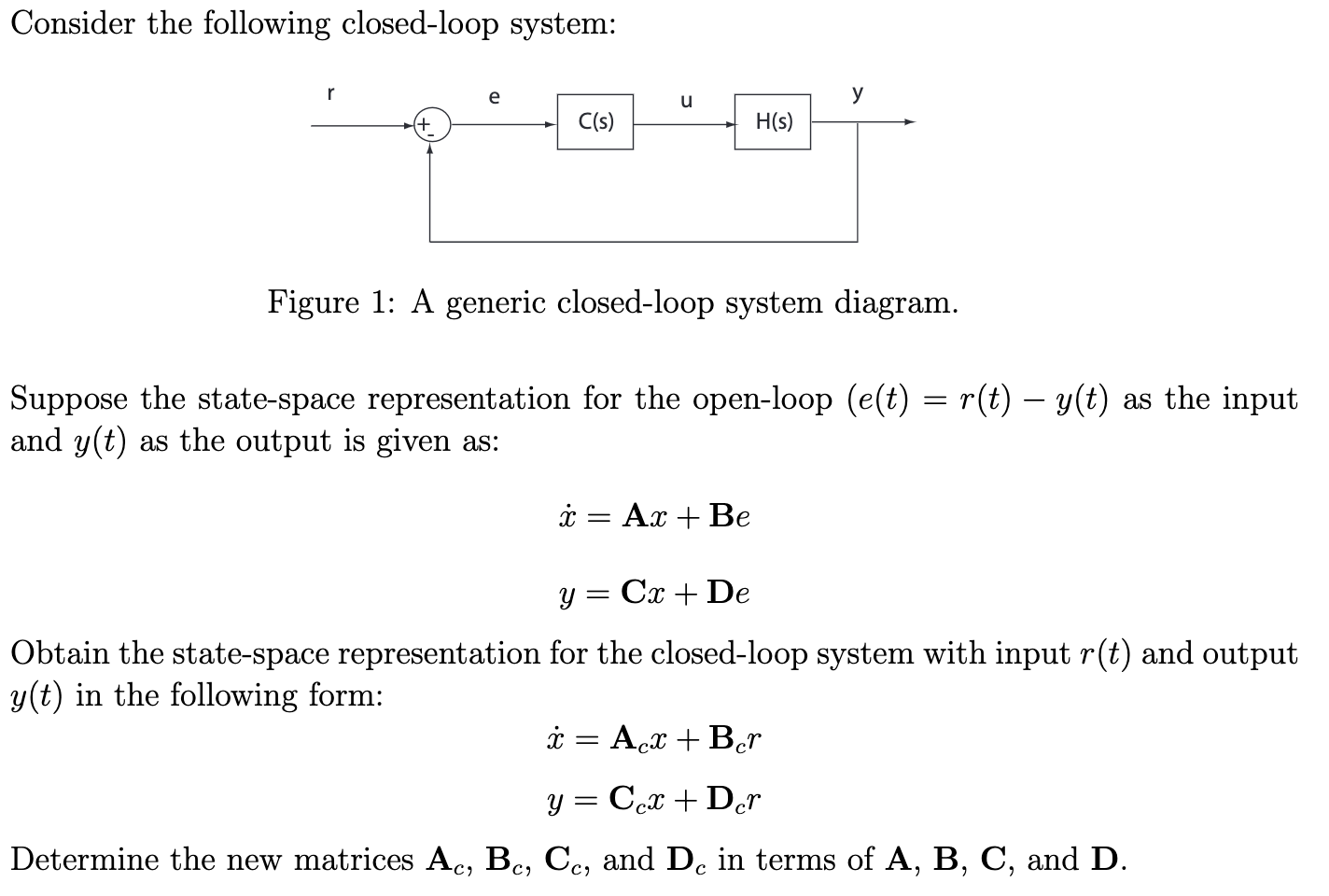 Consider the following closed-loop system:Figure 1: A | Chegg.com