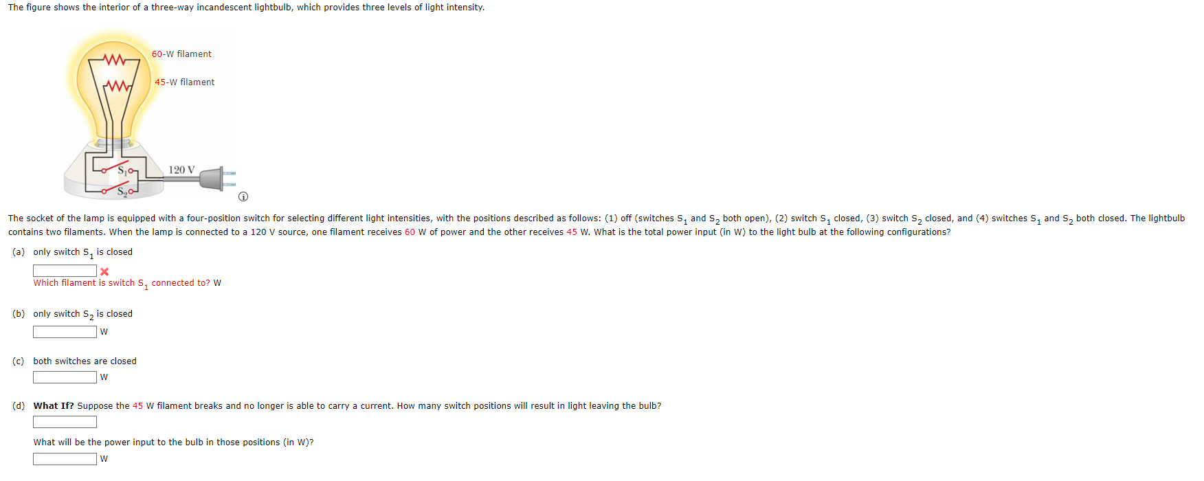 Solved The figure shows the interior of a three-way | Chegg.com