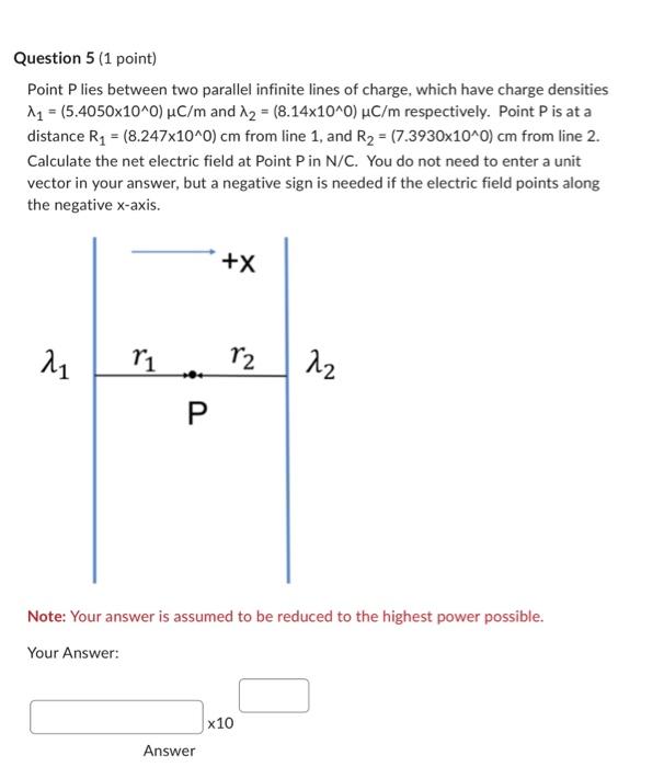 Solved Point P lies between two parallel infinite lines of | Chegg.com