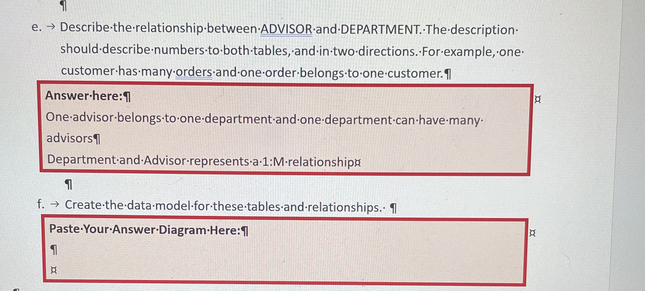 Solved e. → ﻿Describe the relationship between-ADVISOR | Chegg.com