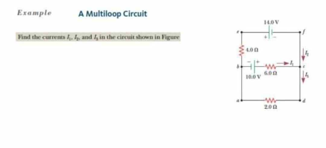 Solved Example A Multiloop Circuit 140V Find the currents | Chegg.com
