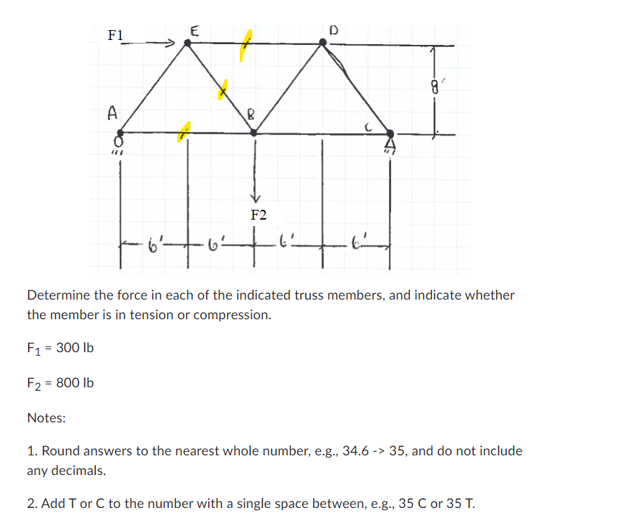 Solved Solve for the Highlighted Members. 1 | Chegg.com
