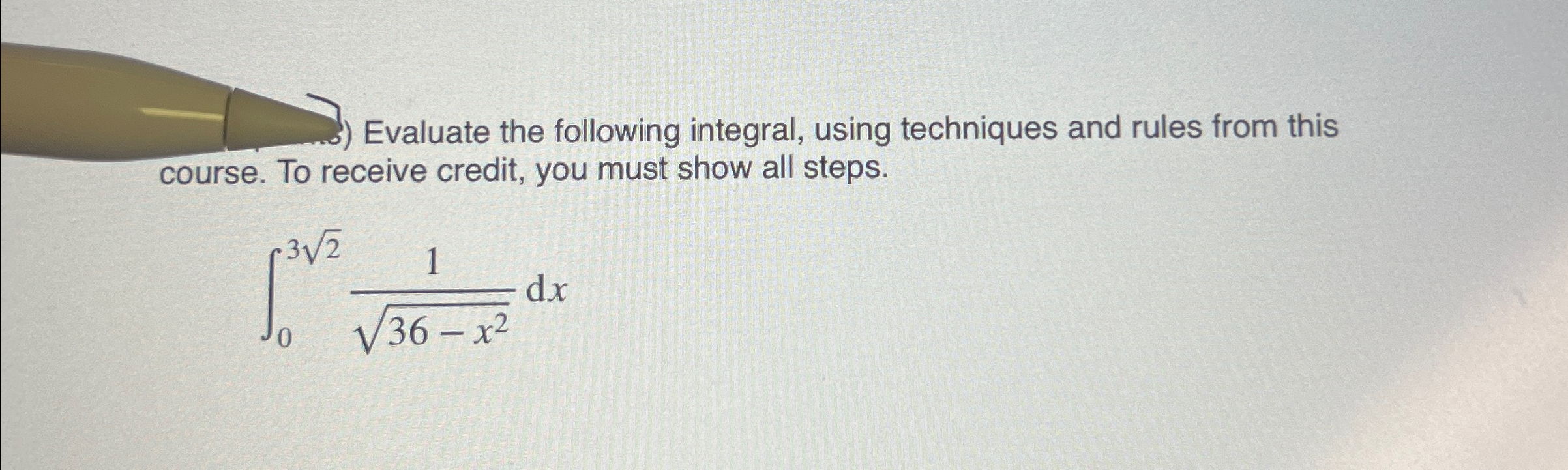 Solved Evaluate the following integral, using techniques and | Chegg.com