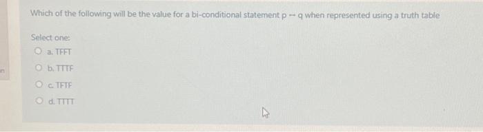 Solved an Which of the following will be the value for a | Chegg.com
