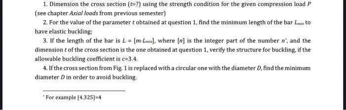 Solved Homework 1 Strength of Materials 2 A strut of length | Chegg.com